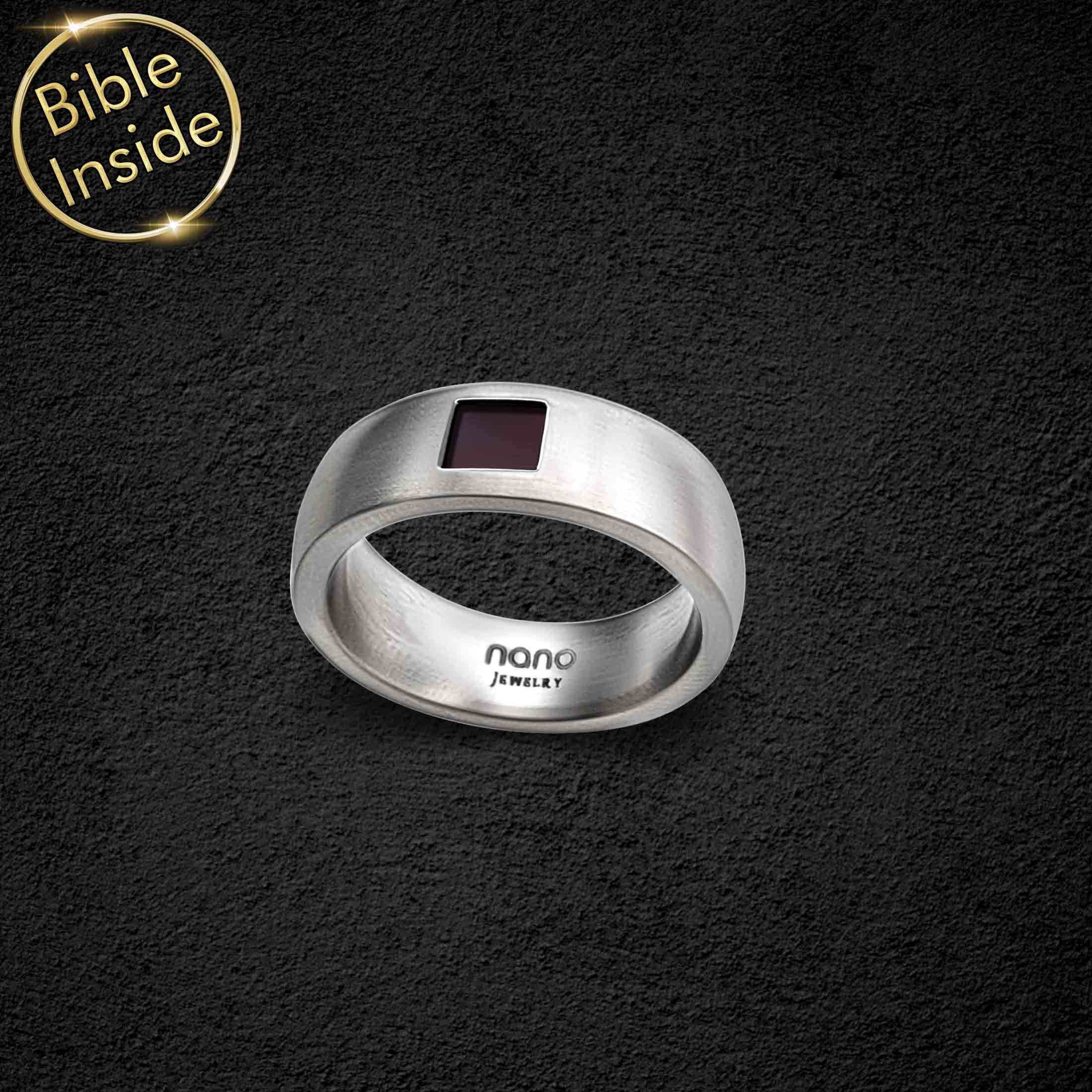 Nano Bible Band Ring, Minimalist Plain Ring, Nano Bible Jewelry ...