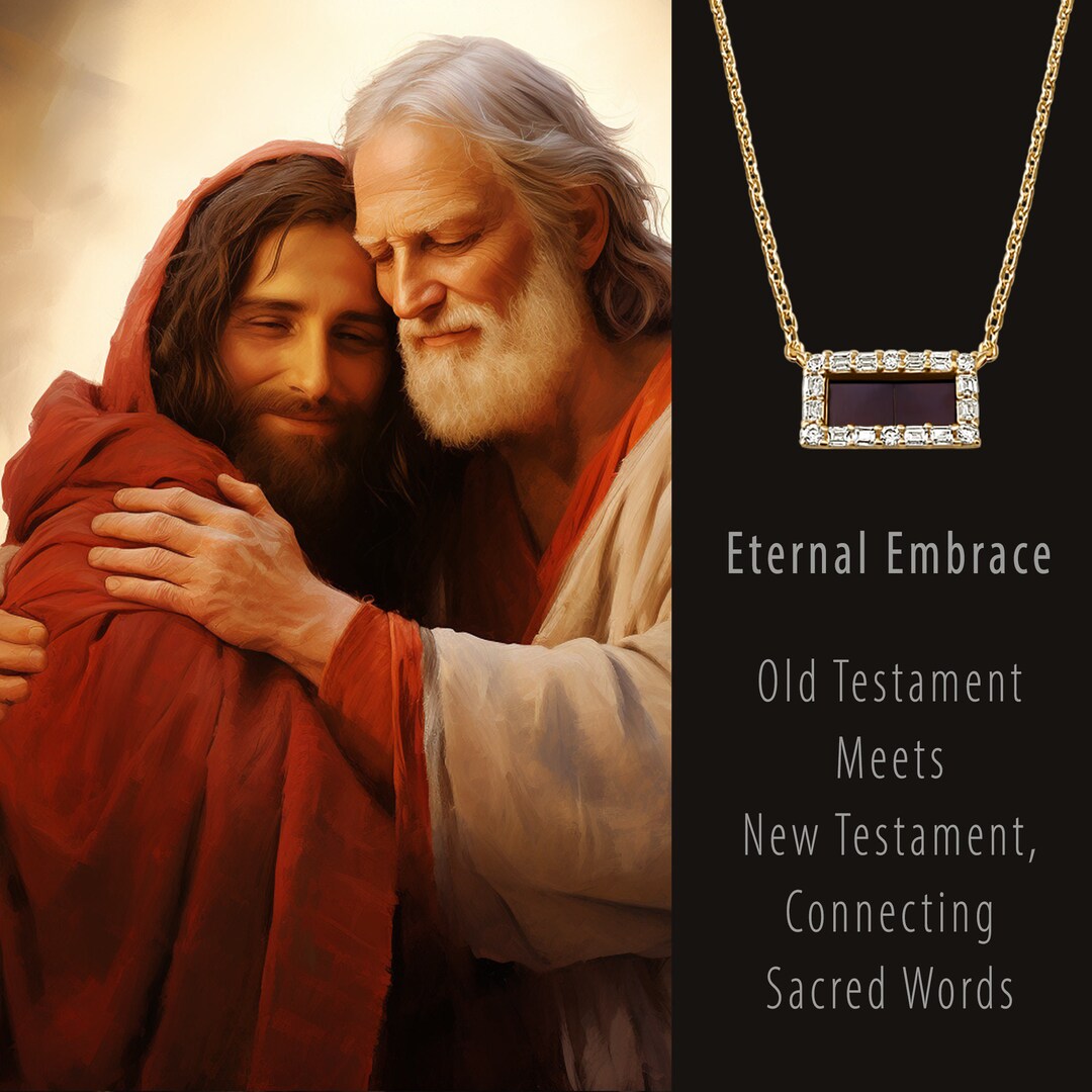 Entire Bible Necklace With Old and New Testament Chips Set in Zirconia ...