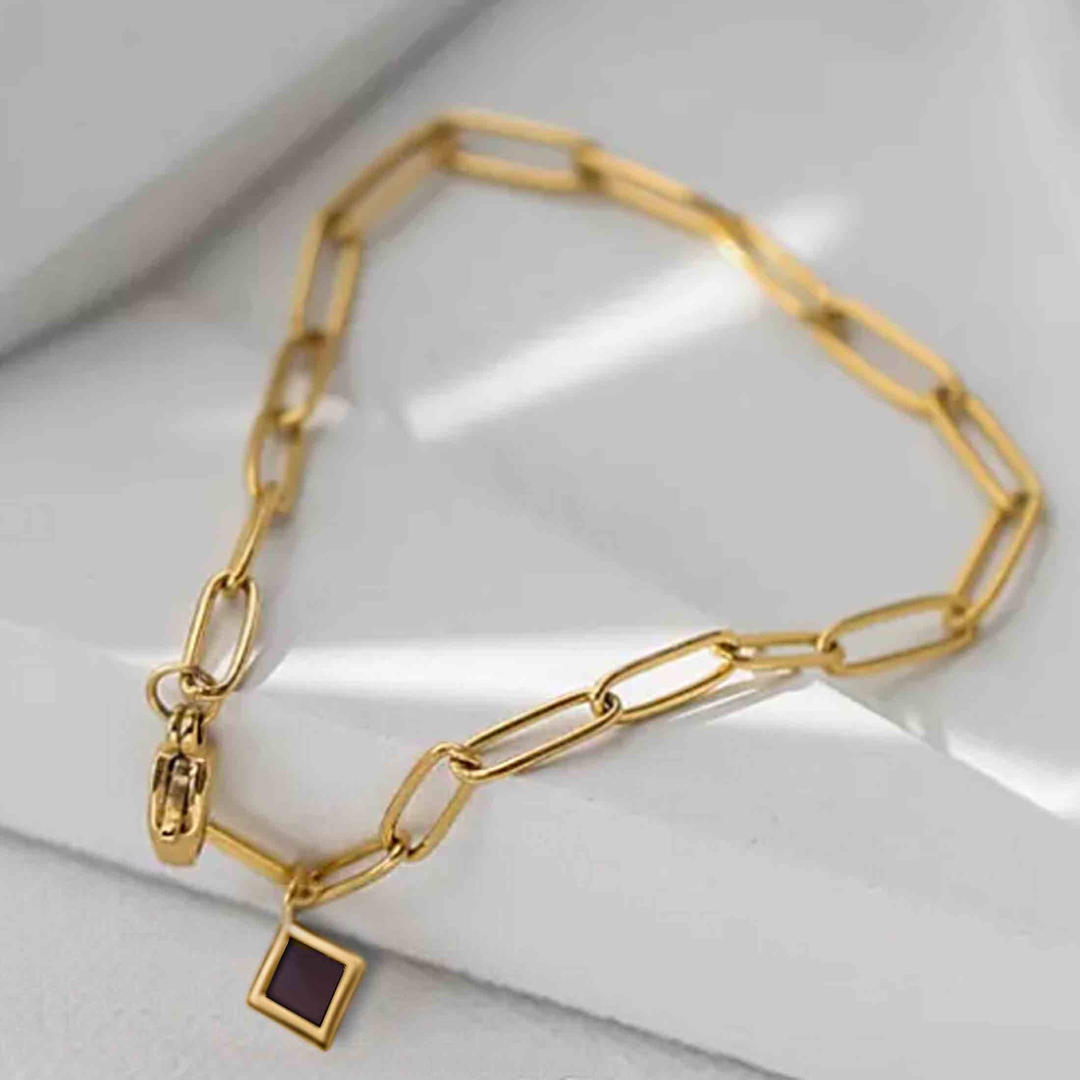 Women's Nano Bible Bracelet, Paperclip Link Chain Bracelet, Stainless ...