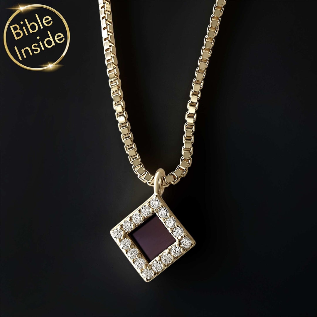 Christian Gold Necklaces: 14K Gold Nano Bible Pendant, Nano Bible ...