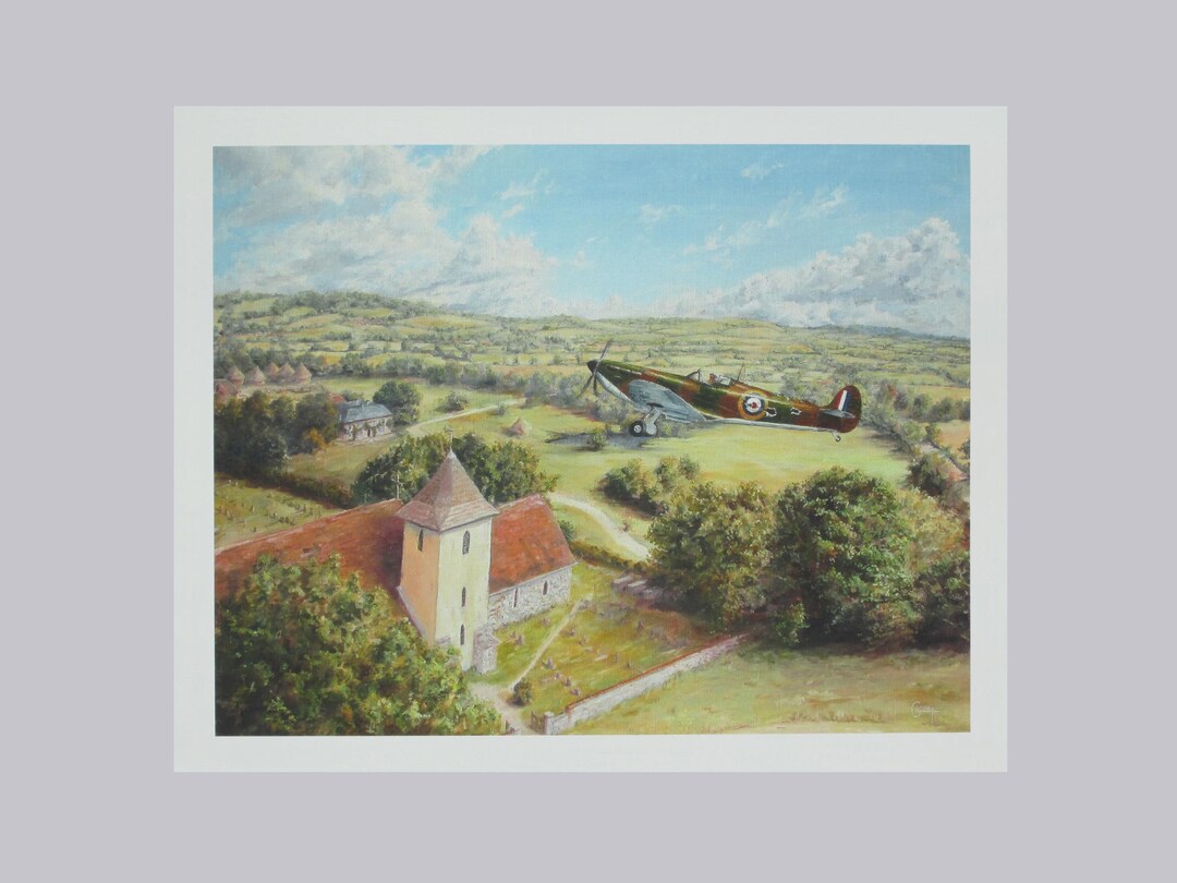 SUPERMARINE SPITFIRE Art Print - Battle of Britain Tribute Artwork - 10 ...