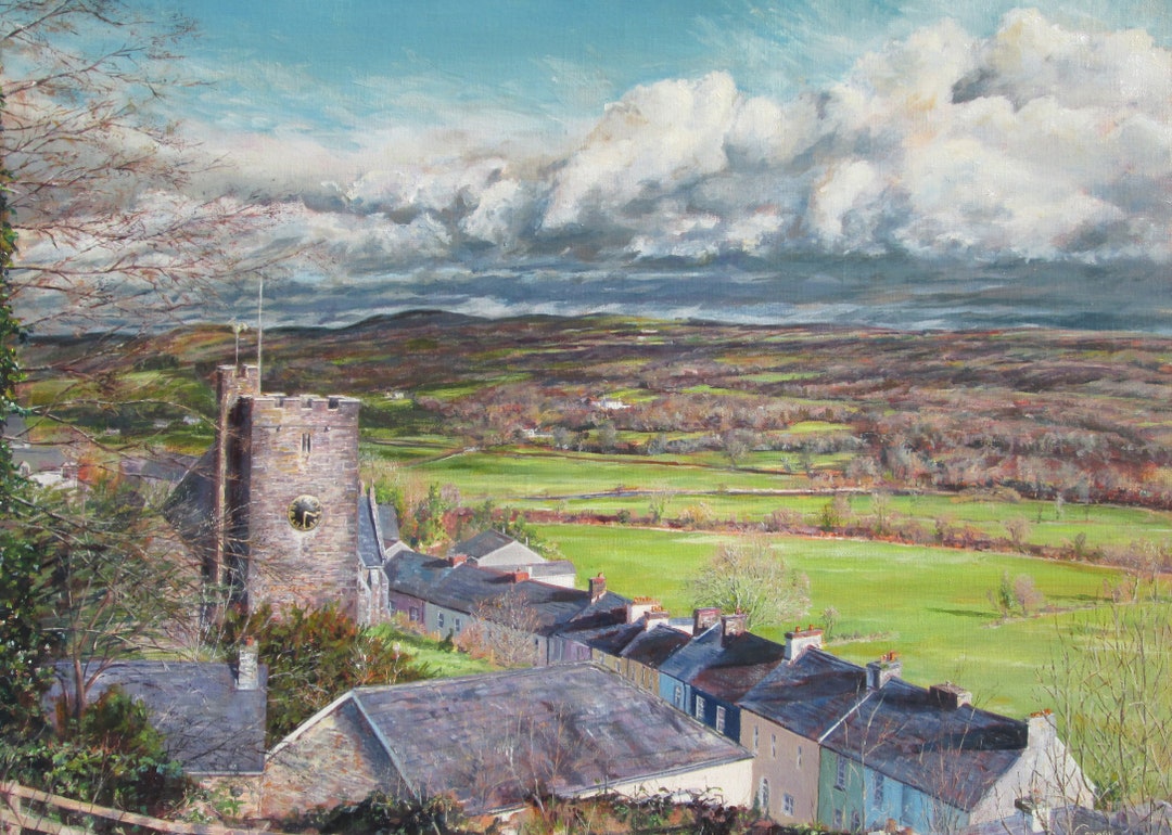 Welsh Landscape Greeting Card Fine Art Card Llandeilo Scene Rural Art ...