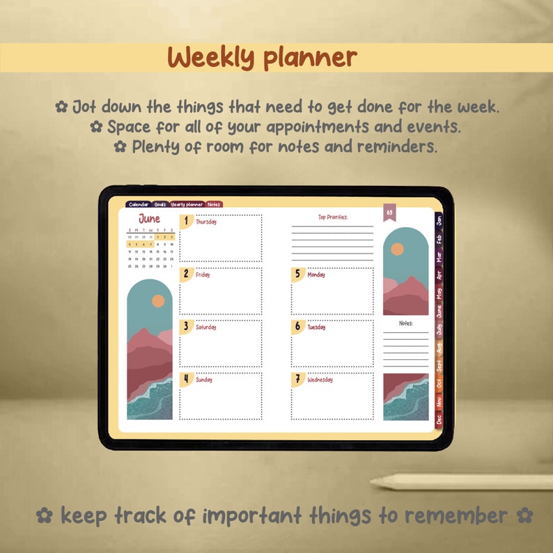 Landscape Digital Journal Planner 2023 - Etsy