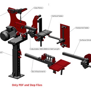 Pivotable Belt Grinder DXF Step Files Plans - Etsy
