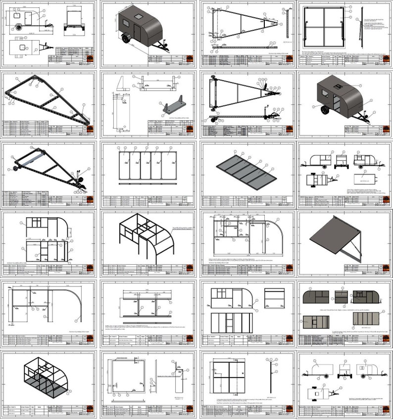 Camper / Caravan / RV / Camper Trailer (outdoor / Off-road). Plans. PDF ...