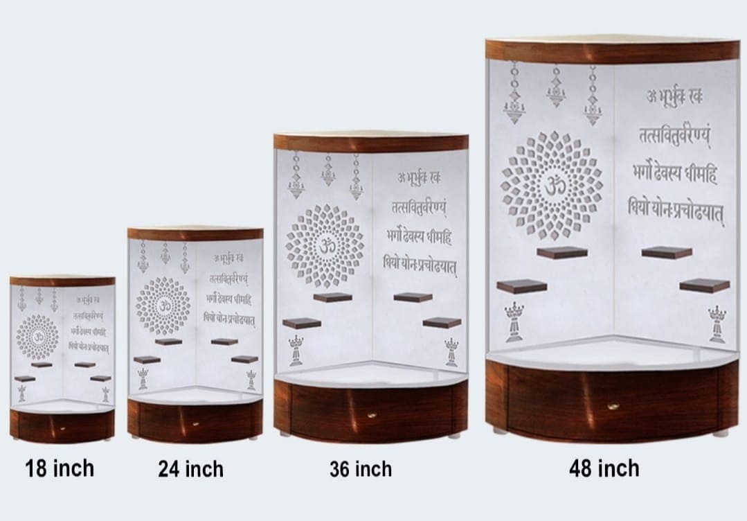 Customized Wooden Temple / Corner White LED Light Temple for Home and ...