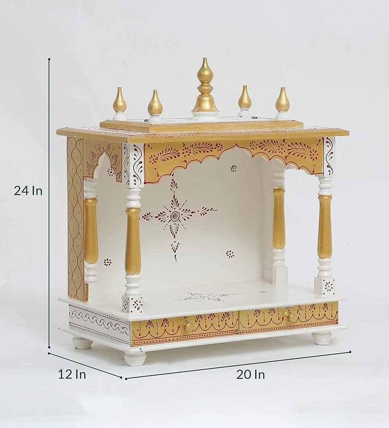 Wooden Desginer Puja Mandir / Designer Puja Mandir With Storage ...