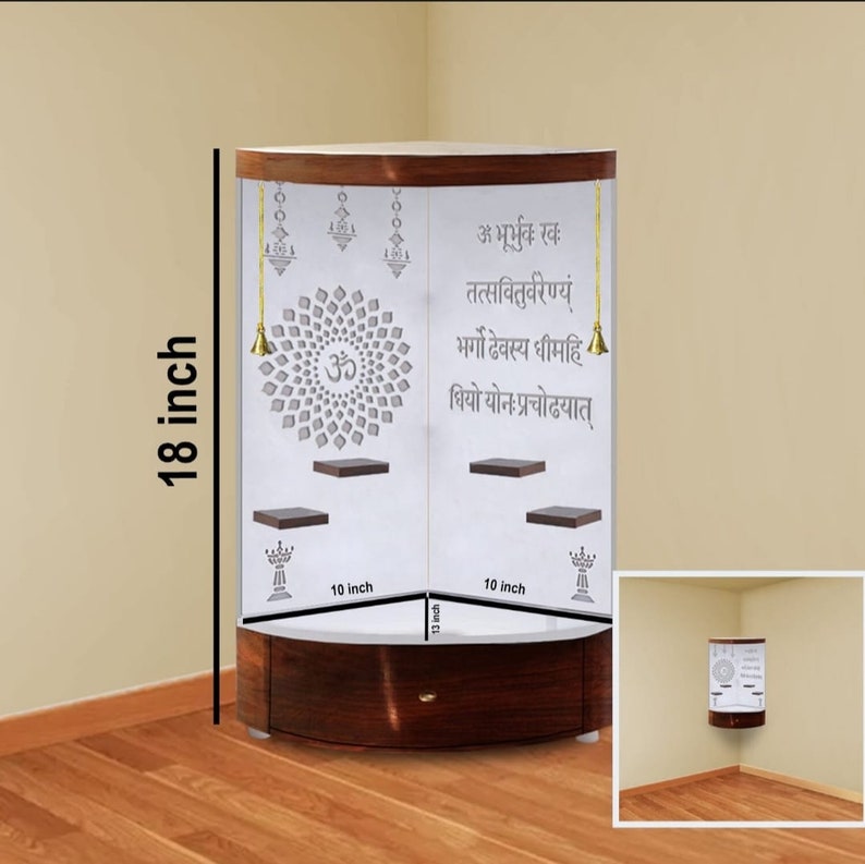 Customized Wooden Temple / Corner White LED Light Temple for Home and ...