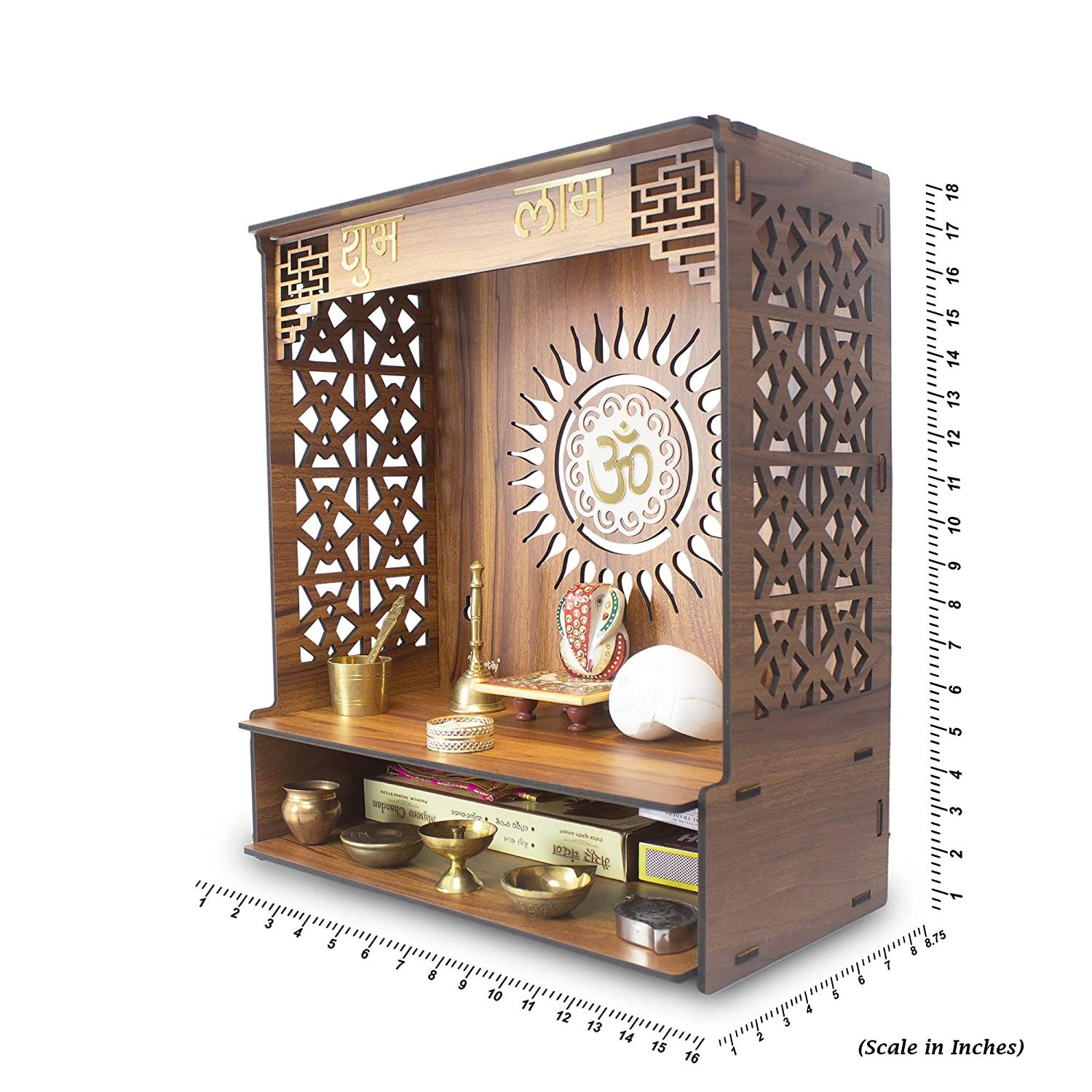 Wooden Pooja Mandir for Home / Temple for Home and Office/puja Mandir ...