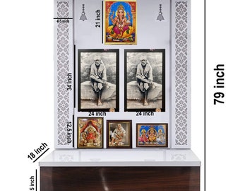 Wooden Temple for Home With LED Lights for Home and Office / - Etsy