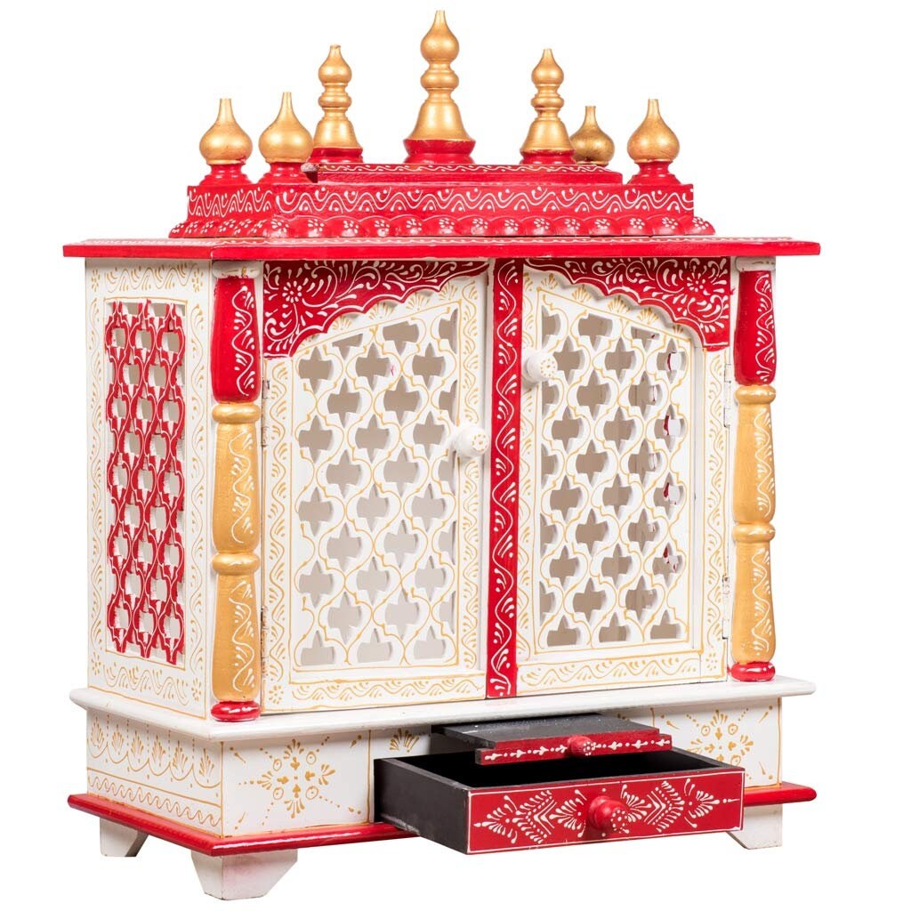 Mdf Wooden Handpainted Mandir/temple for Home/office - Etsy