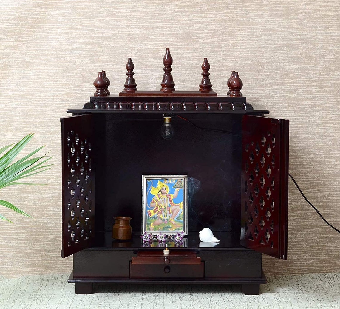 Wooden Temple With Doors for Home and Office / Wooden Temple / Wall ...