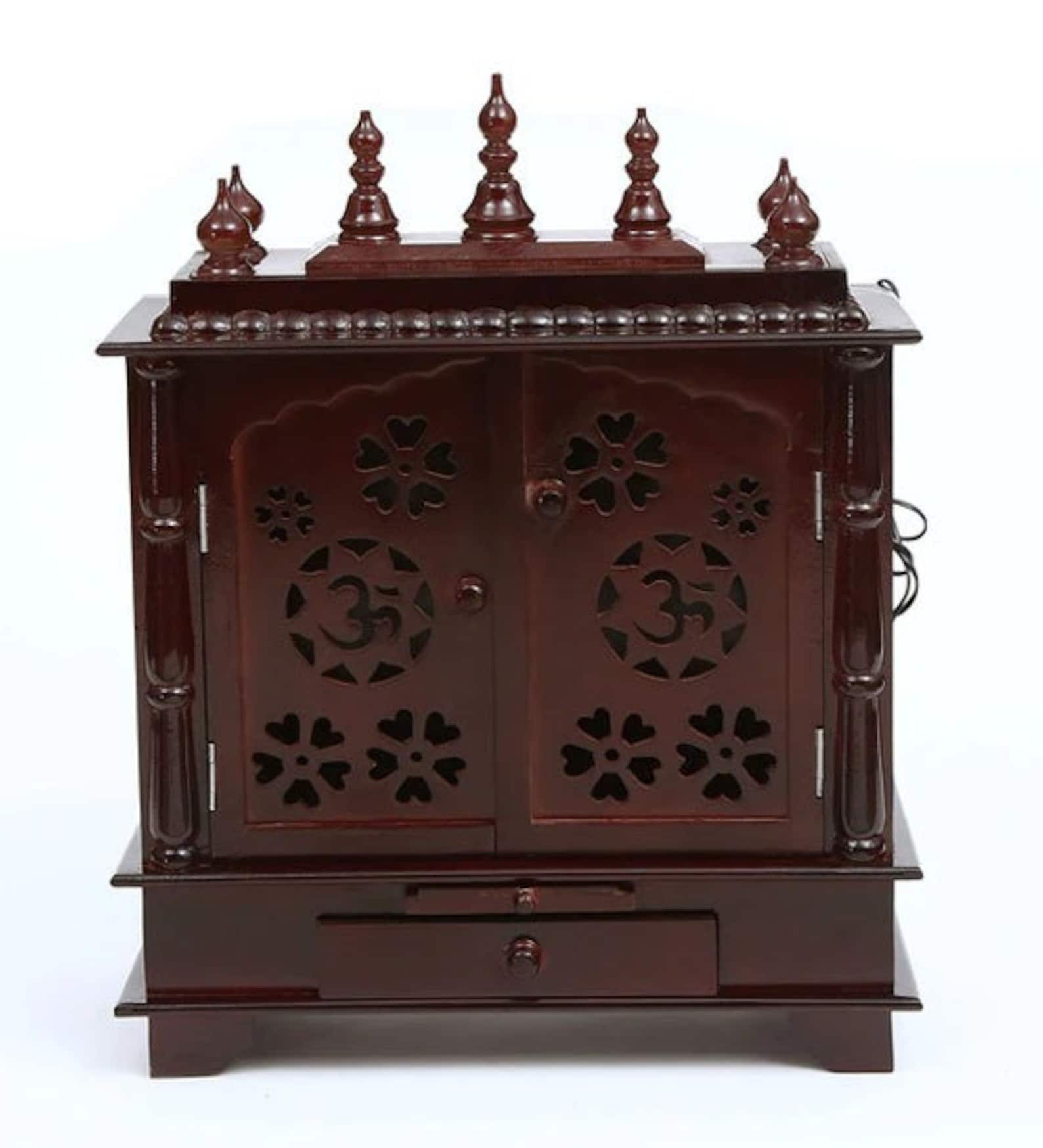 Large Customized Wooden MDF Mandir for Home and Office / Pooja Ghar ...