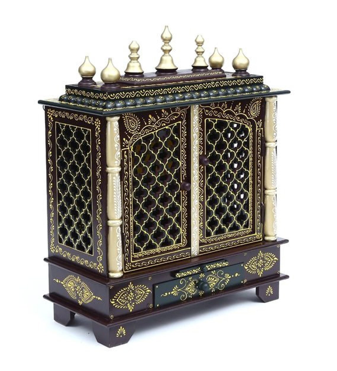 Large Customized Wooden MDF Mandir for Home and Office / Pooja Ghar ...