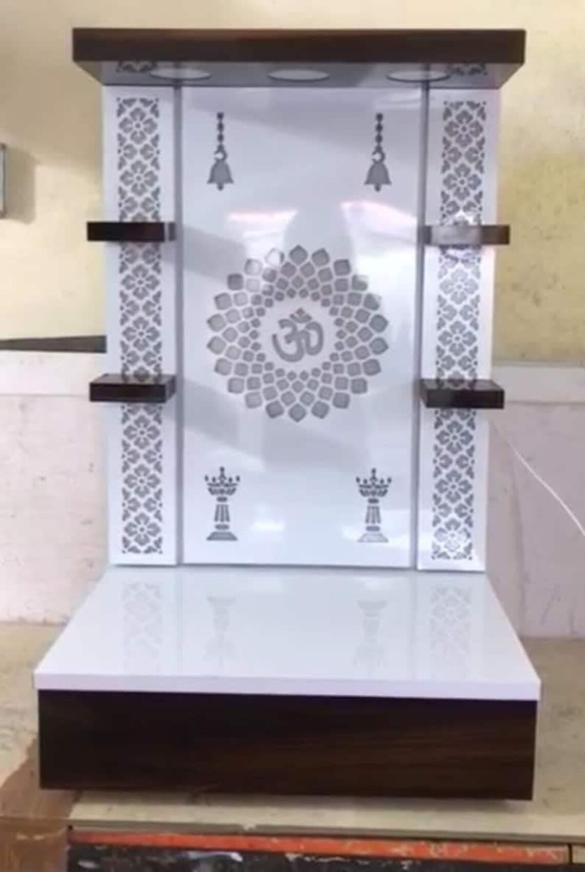 Large Wooden Temple White LED Light for Home and Office Home Temple ...