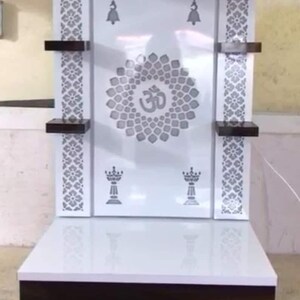 Large Wooden Temple White LED Light for Home and Office Home Temple ...