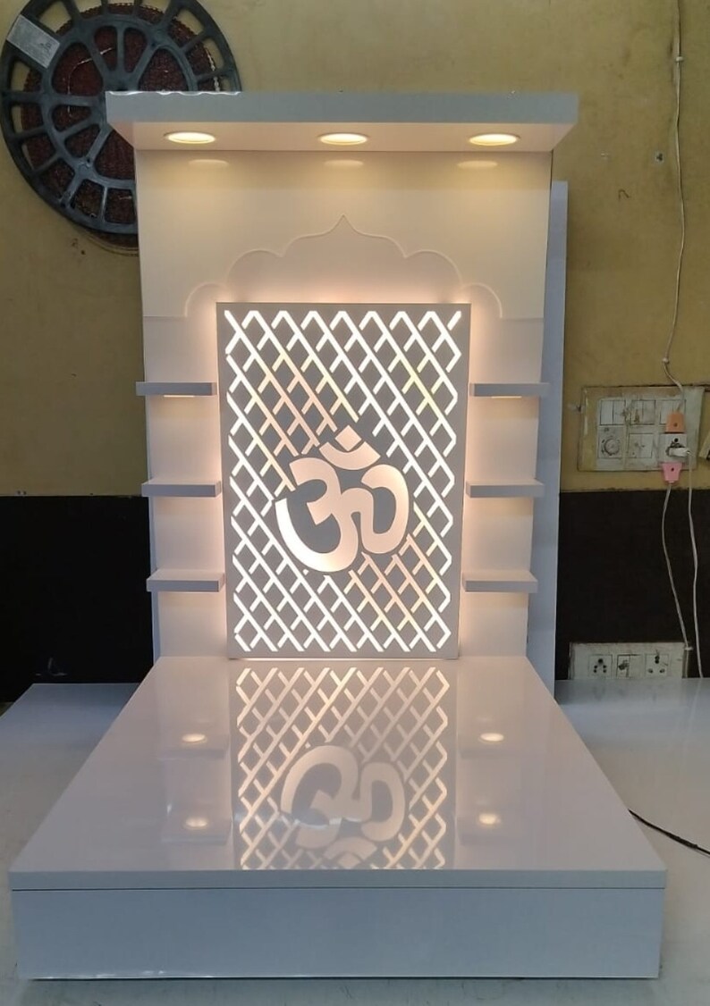 Pooja Mandir / Designer Wooden Temple With LED Lights / Mandir for Home ...