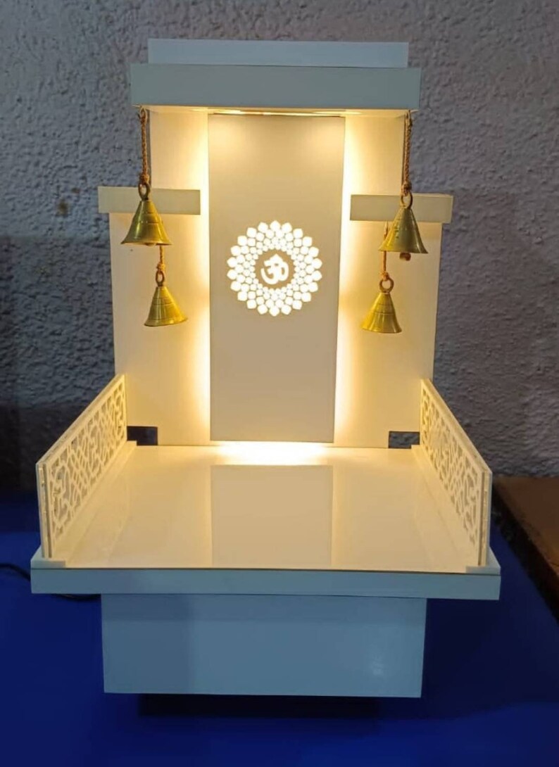 Pooja Temple/ Designer Wooden Temple With LED Lights / Mandir - Etsy