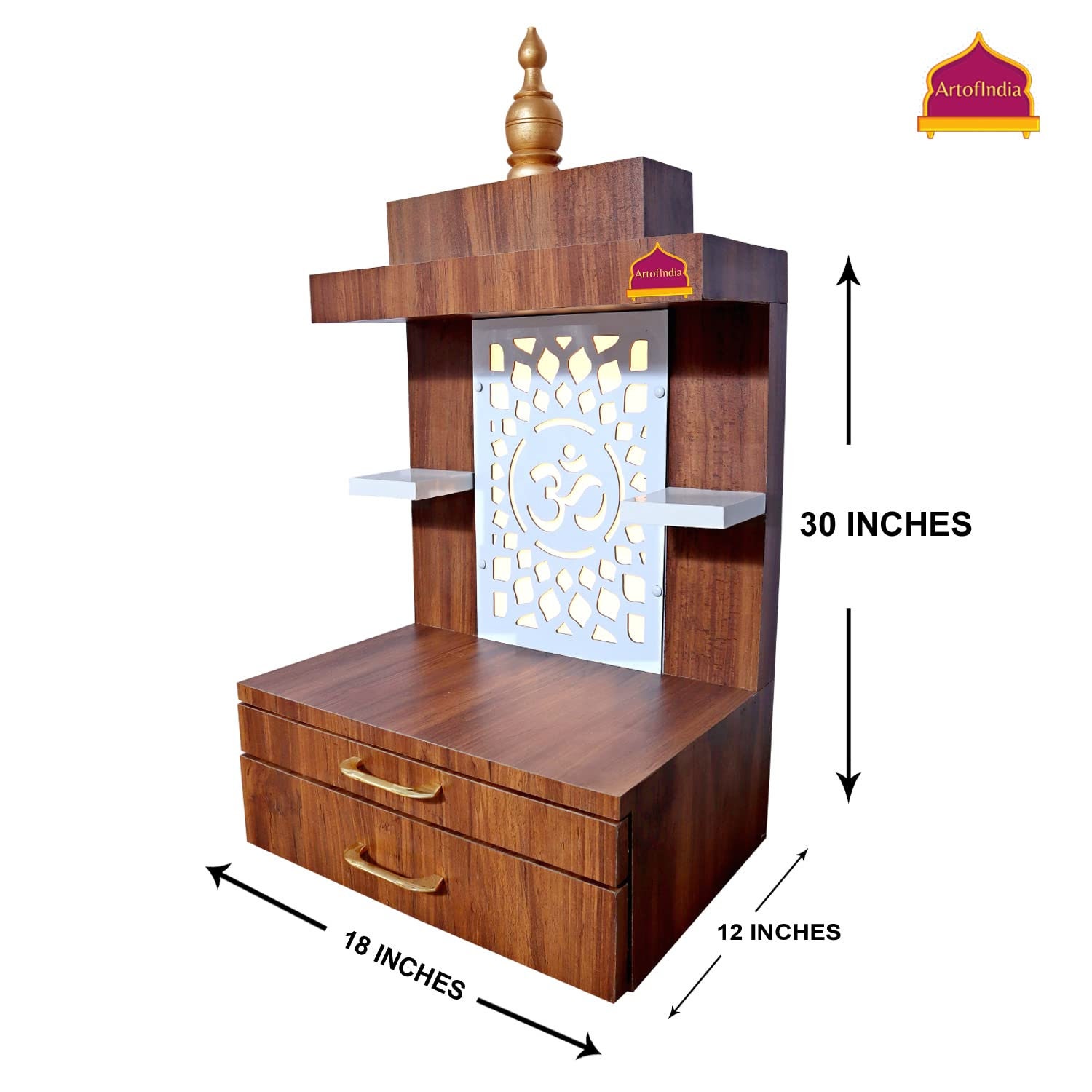 Puja Mandir for Home / Wooden Temple for Home and Office / Personalized ...