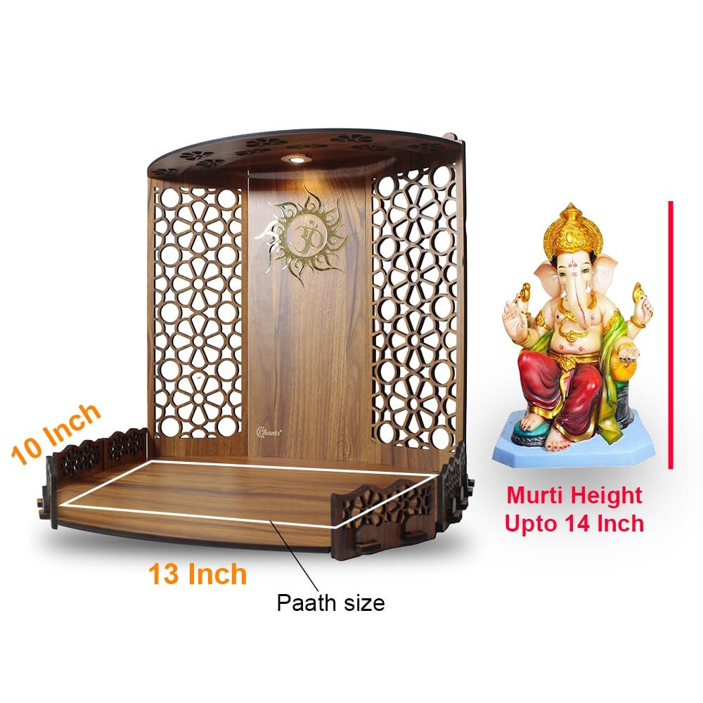 Wooden Pooja Mandir for Home / Puja Temple Stand for Office and Shops ...