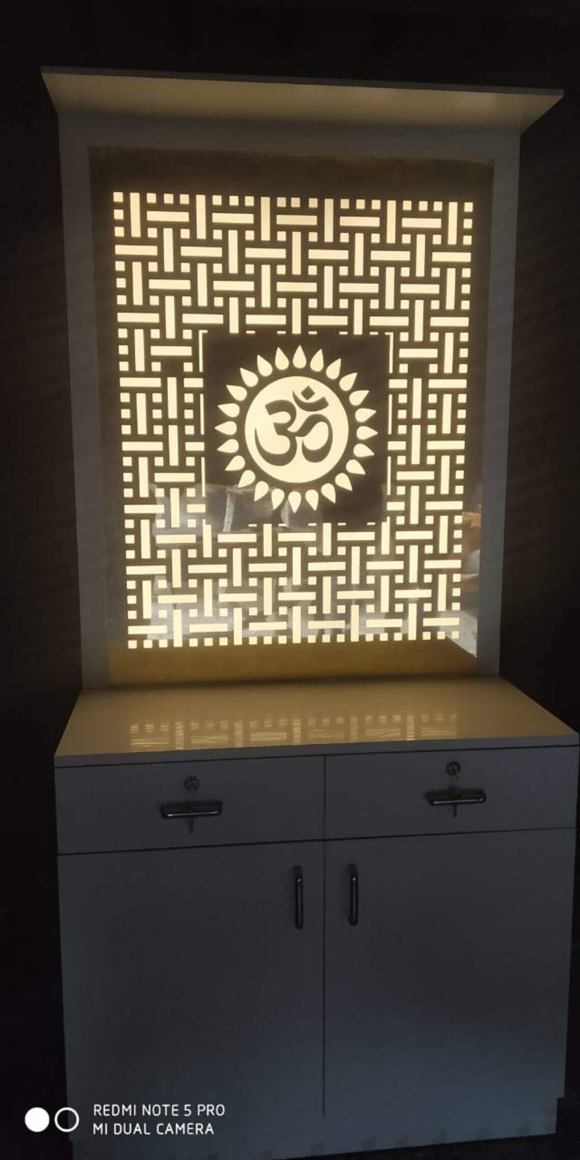 Large Pooja Mandir for Home and Office With LED Lights / Customized ...