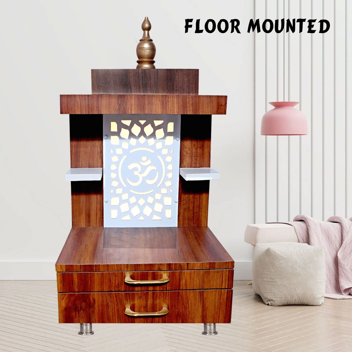 Puja Mandir for Home / Wooden Temple for Home and Office / Personalized ...