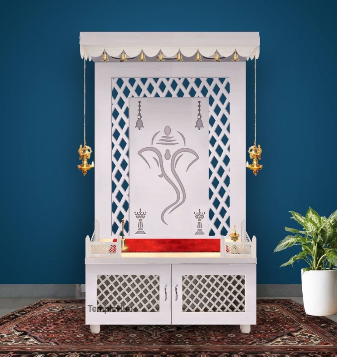 Pooja Mandir Hindu God Temple With LED Lights White - Etsy