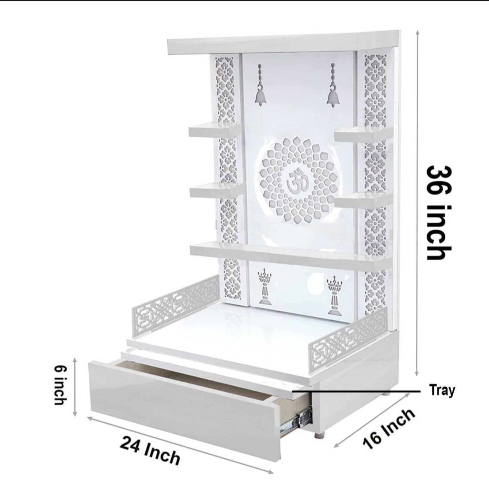 Pooja Mandir / Designer Wooden Temple With LED Lights / Mandir for Home ...