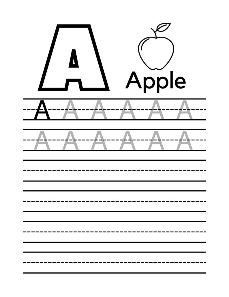 ABC Alphabet Learning Worksheets - Etsy