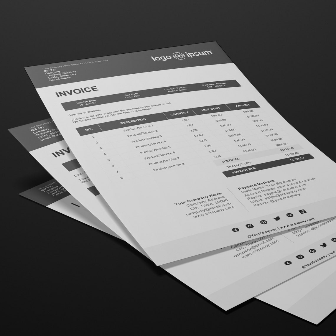 Facture, modèle de facture, facture photographique, modèle de facture ...