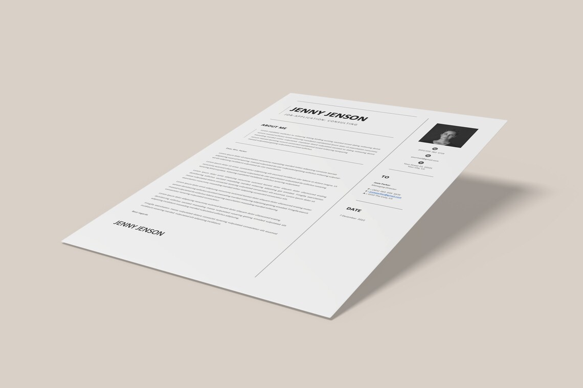 Resume Template, Professional Resume Template, Resume Template, Word ...
