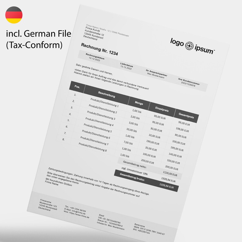 Invoice, Invoice Template, Business Invoice, Photography Invoice ...