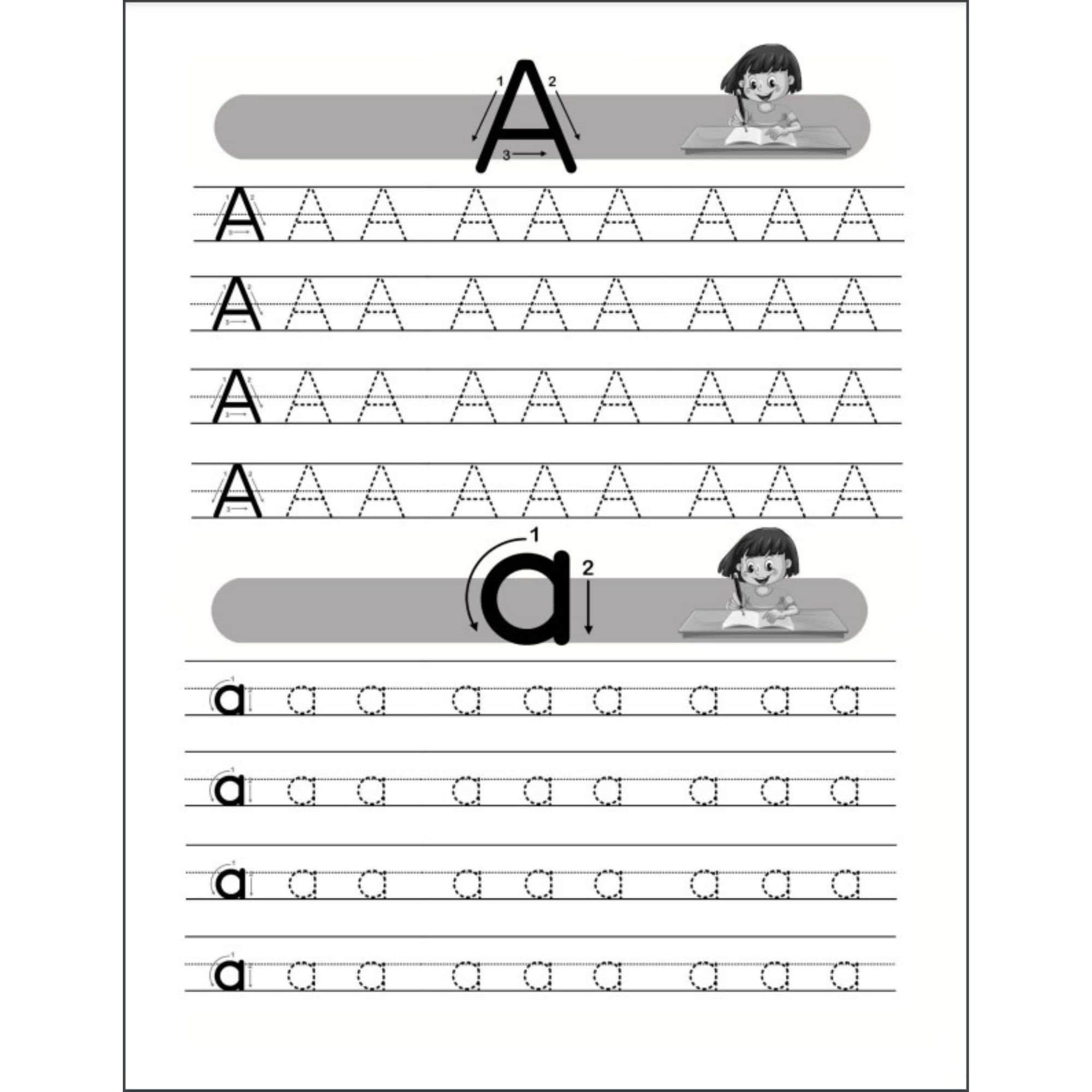 26 Printable Alphabet Letter Tracing Worksheets for Kids Ages 3-5 ...