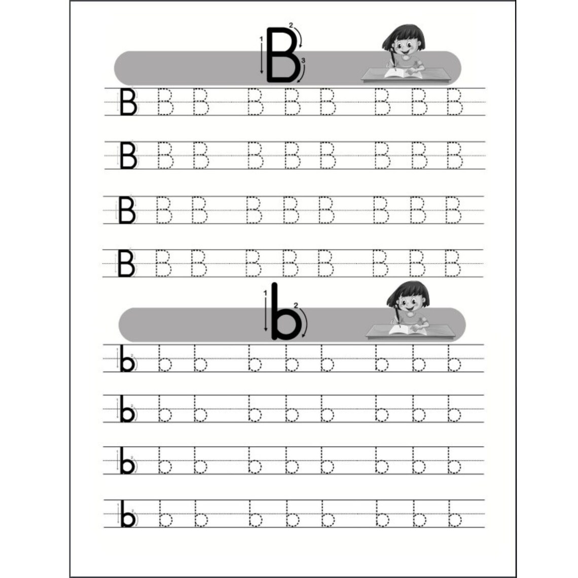 26 Printable Alphabet Letter Tracing Worksheets for Kids Ages 3-5 ...