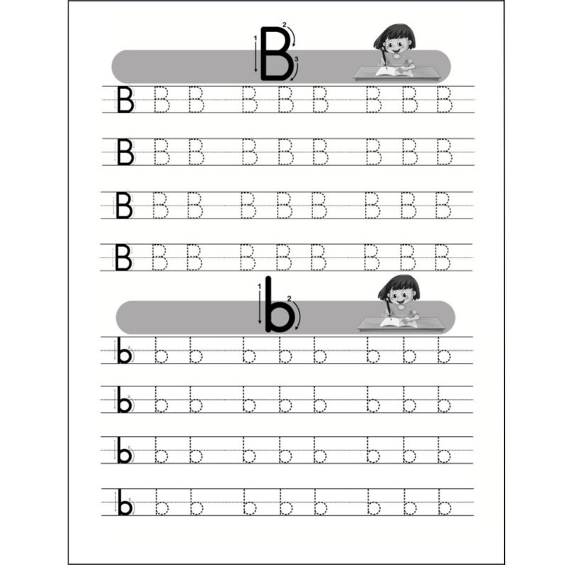 26 Printable Alphabet Letter Tracing Worksheets for Kids Ages 3-5 ...