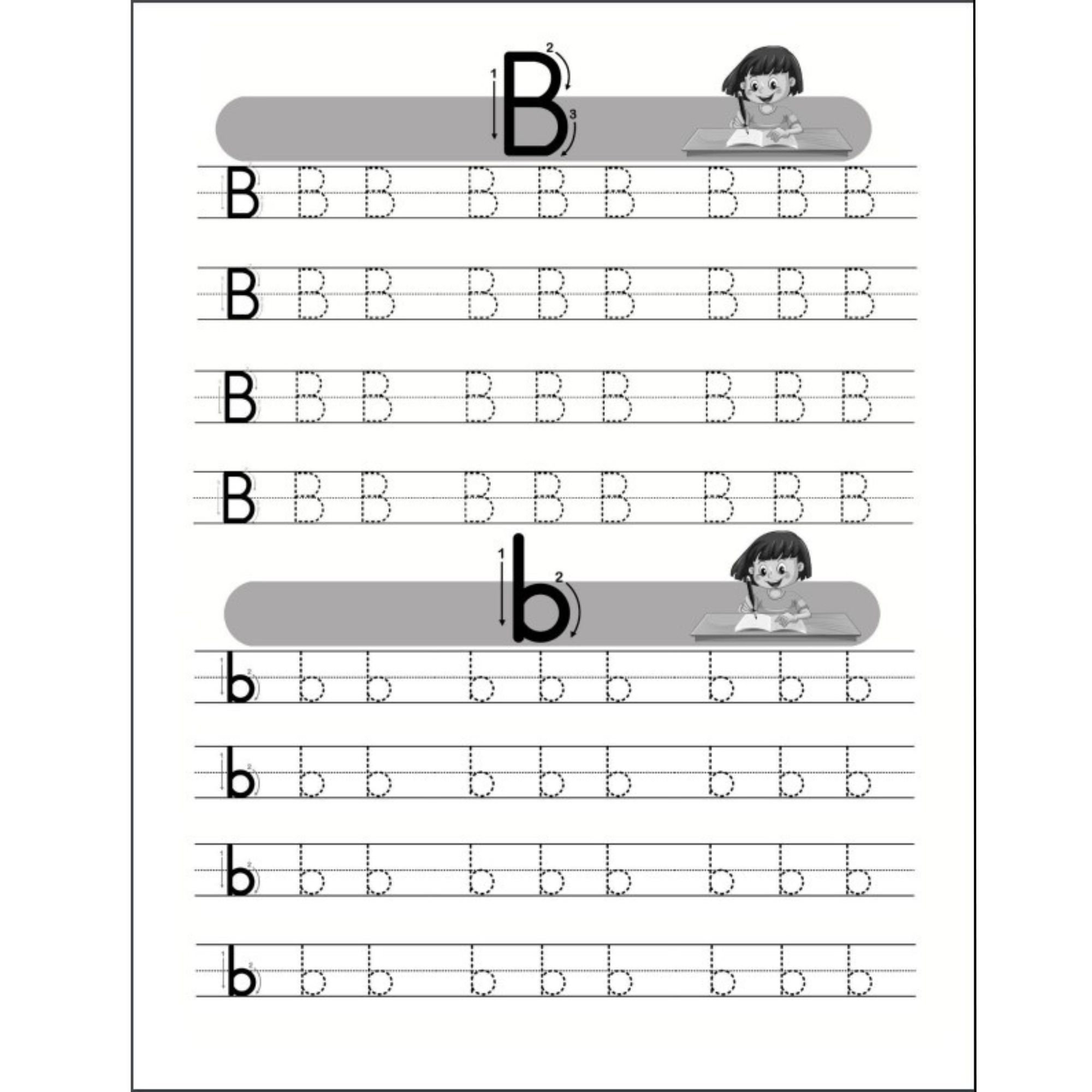 26 Printable Alphabet Letter Tracing Worksheets for Kids Ages 3-5 ...