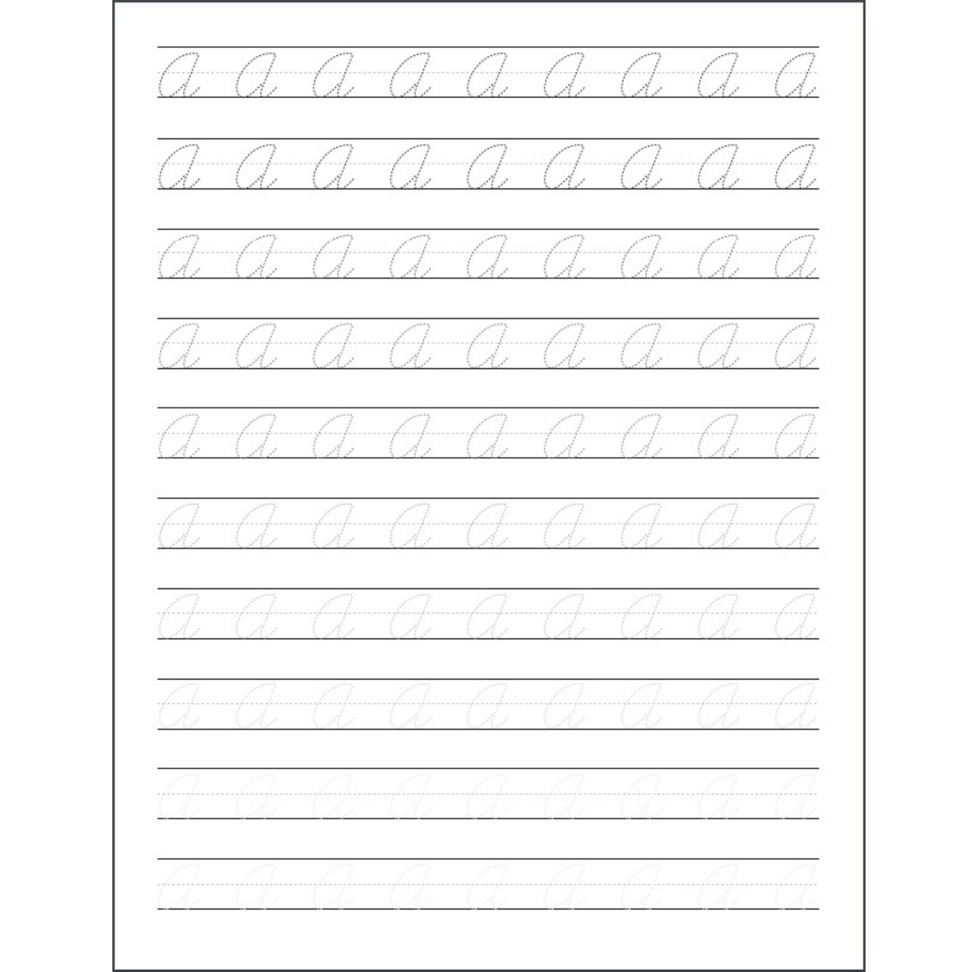 80 Cursive Alphabet Letter Tracing Worksheets for Kids Ages 6-10. Fits ...