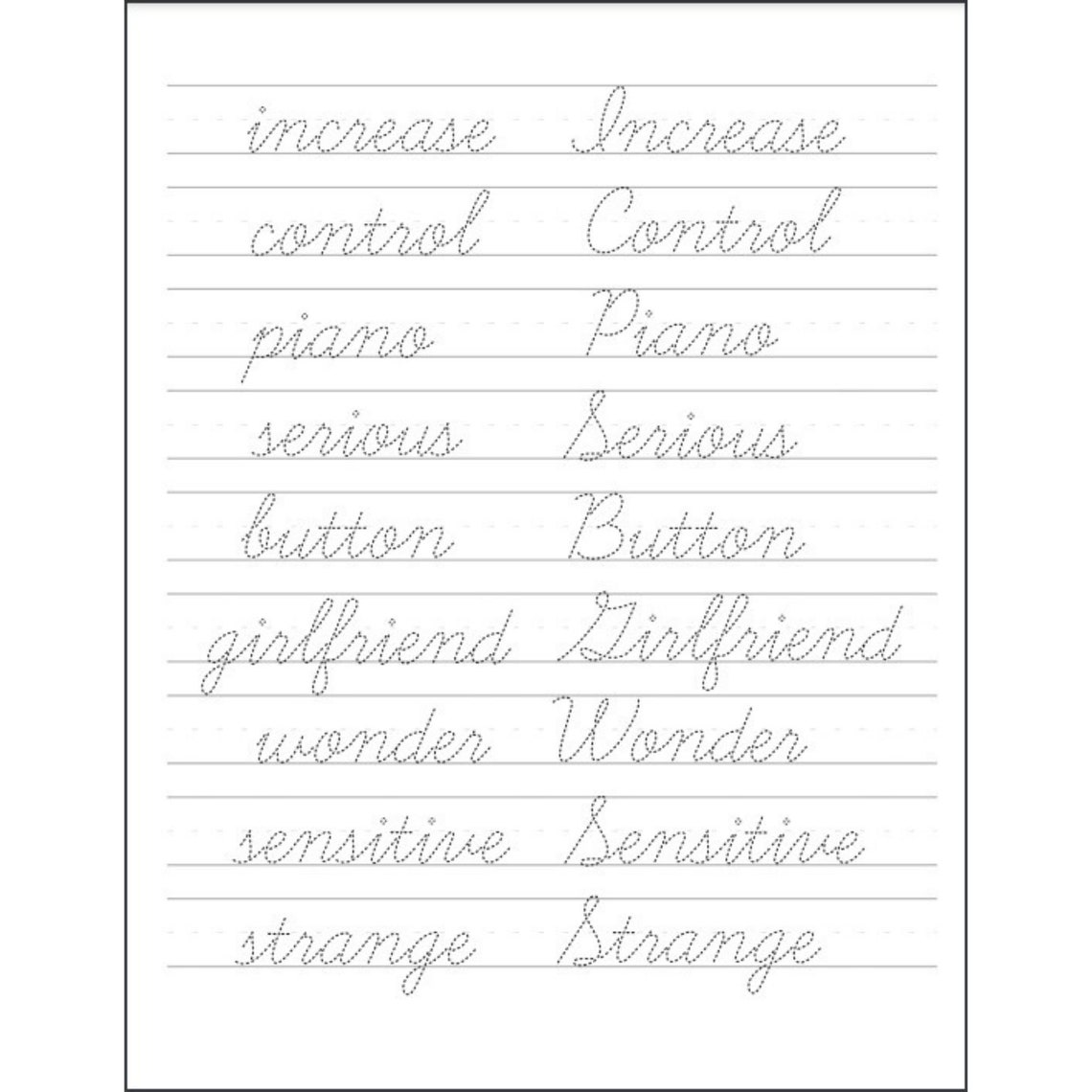 Cursive Words Tracing Worksheets for Kids Ages 6-10. 8,5x11. - Etsy
