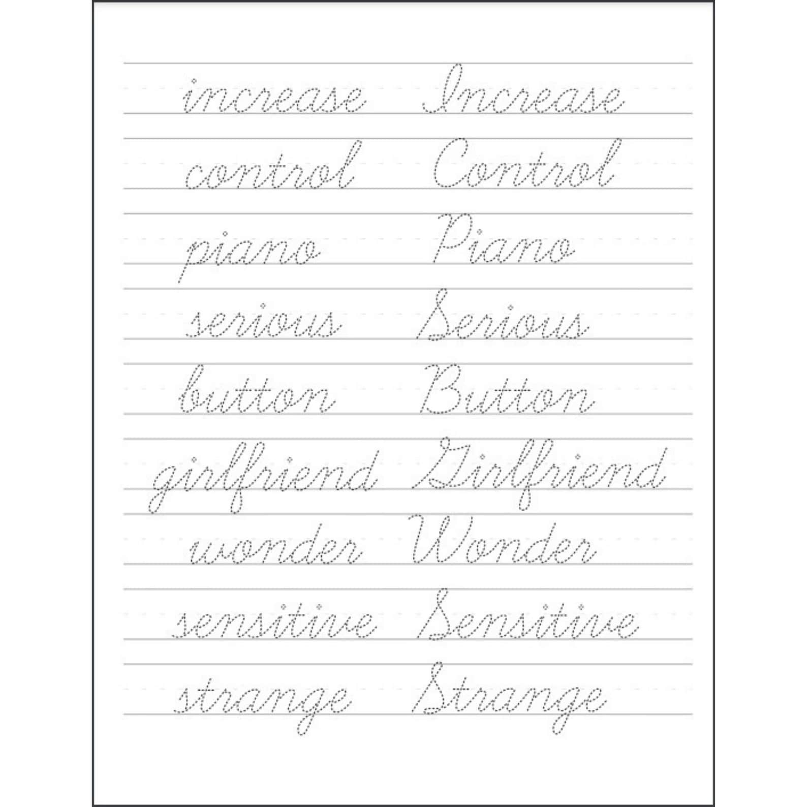 Cursive Words Tracing Worksheets for Kids Ages 6-10. 8,5x11. - Etsy