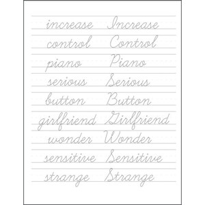 Cursive Words Tracing Worksheets for Kids Ages 6-10. 8,5x11. - Etsy