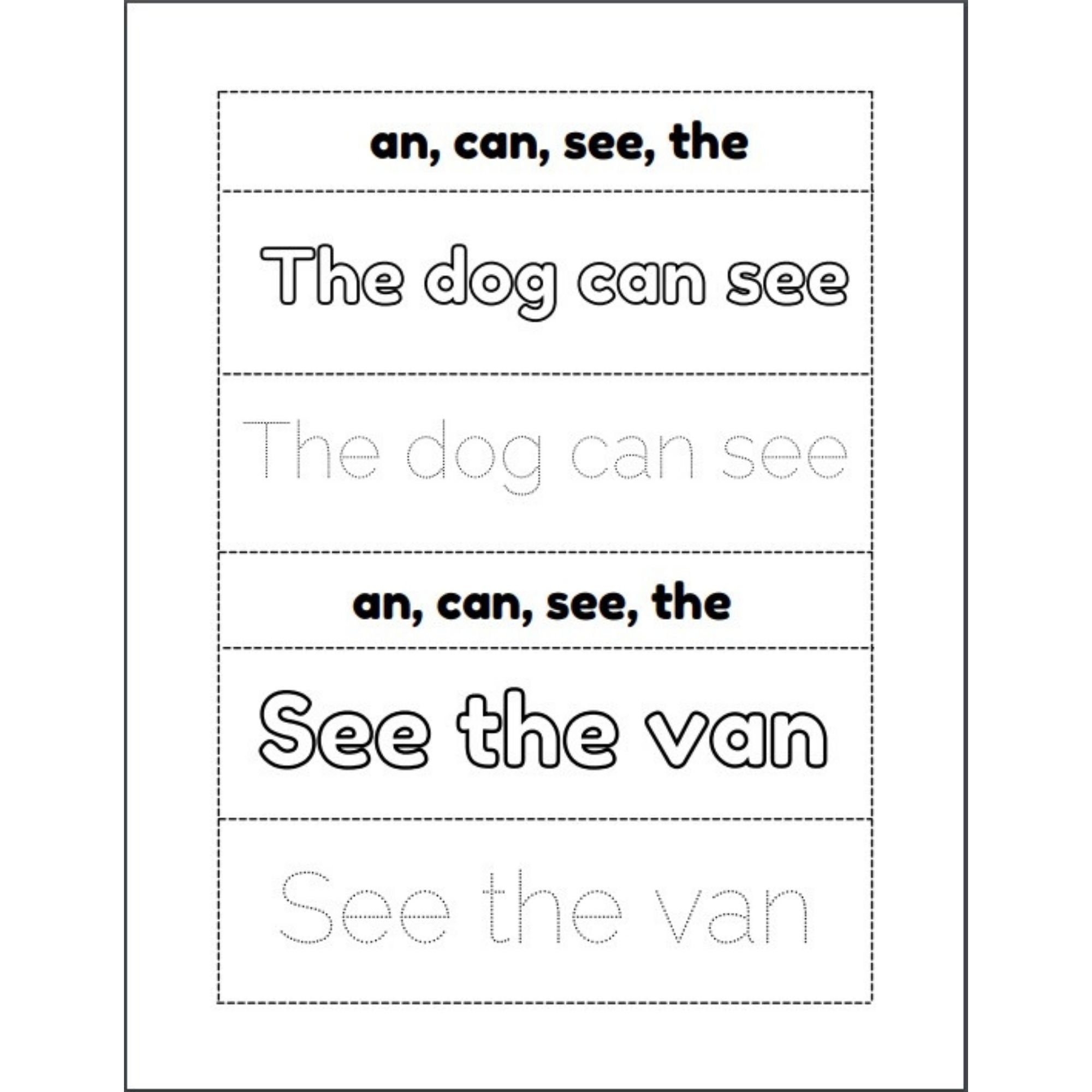 Sight Words Tracing & Coloring Workbook for Kids Ages 4-6. 26 Pages, 8 ...