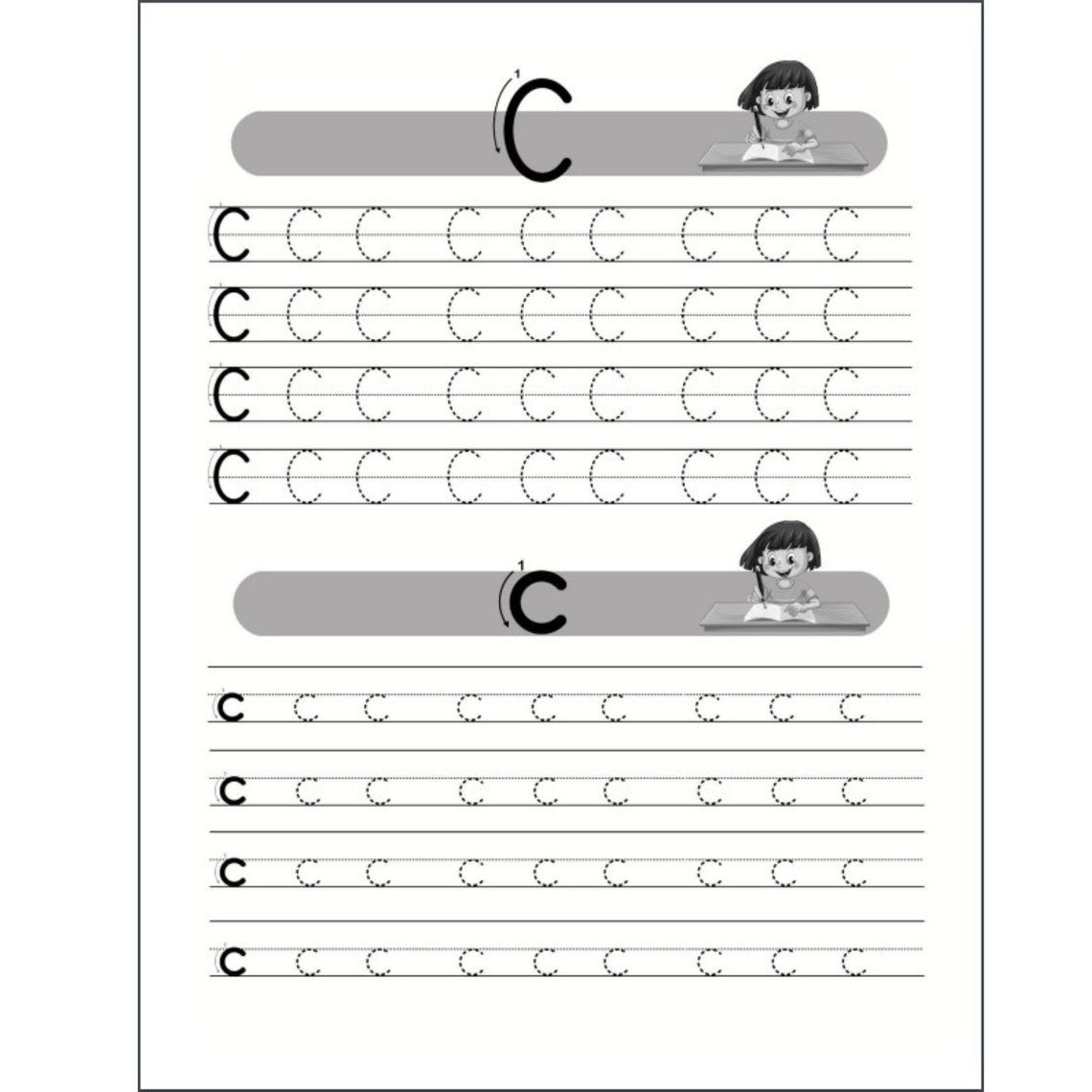 26 Printable Alphabet Letter Tracing Worksheets for Kids Ages 3-5 ...