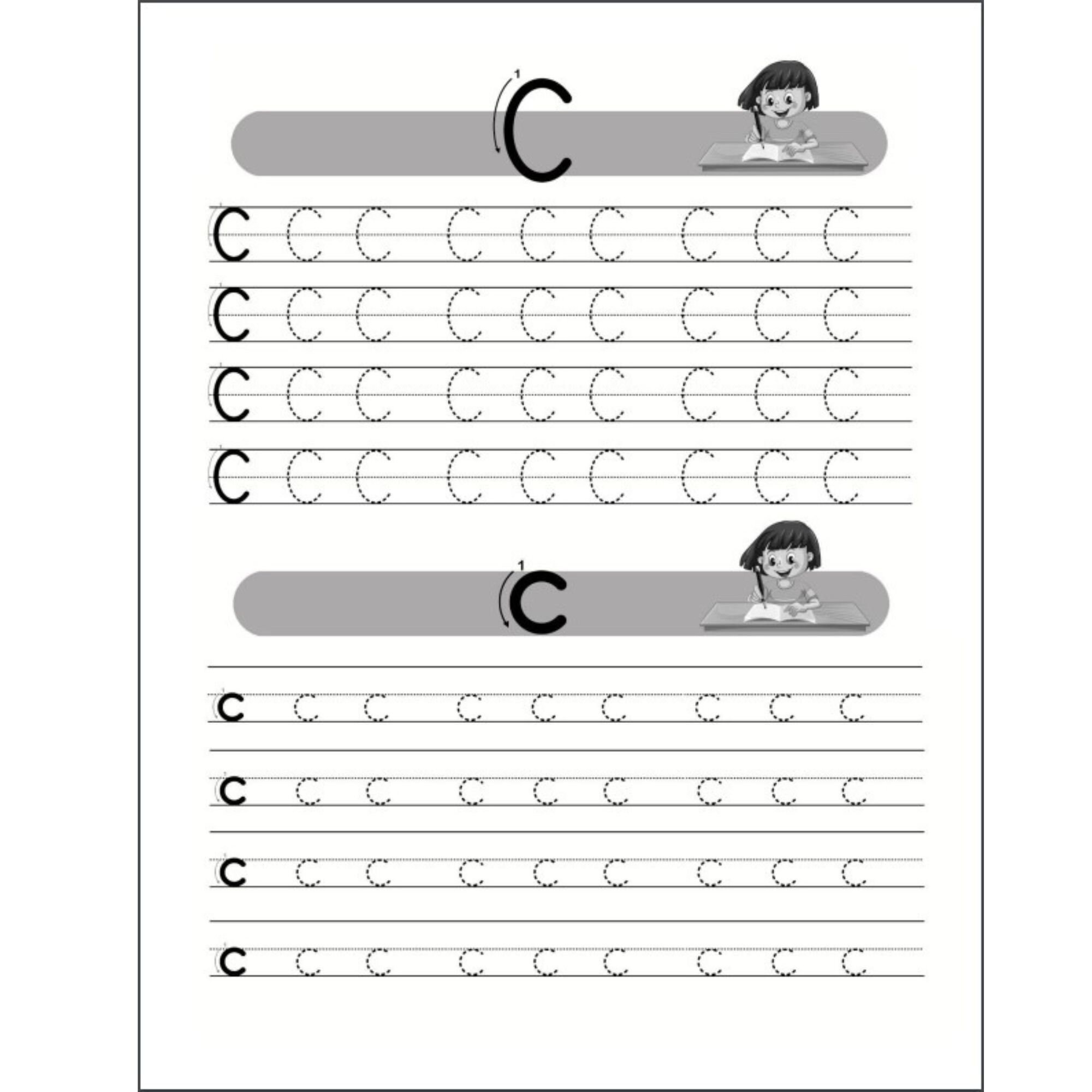 26 Printable Alphabet Letter Tracing Worksheets for Kids Ages 3-5 ...