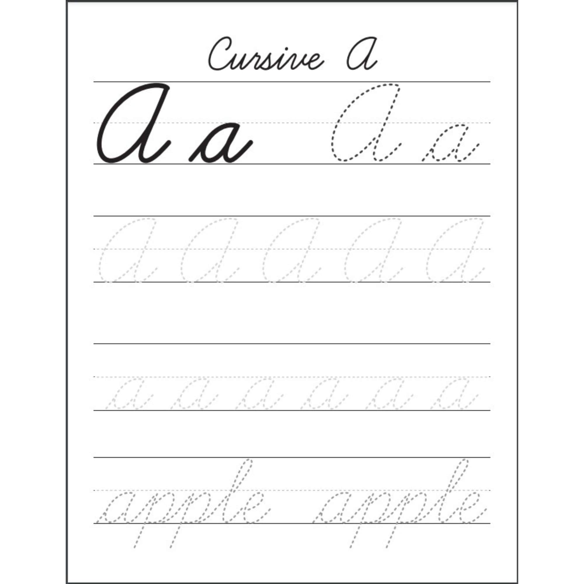 80 Cursive Alphabet Letter Tracing Worksheets for Kids Ages 6-10. Fits ...