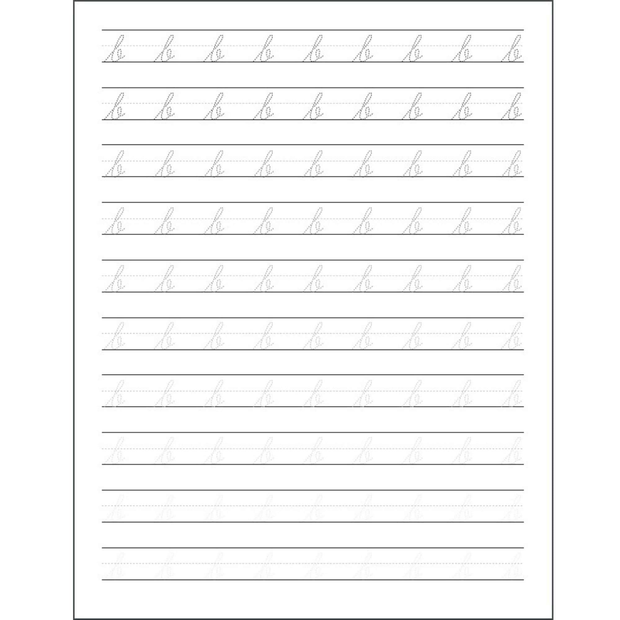 80 Cursive Alphabet Letter Tracing Worksheets for Kids Ages 6-10. Fits ...