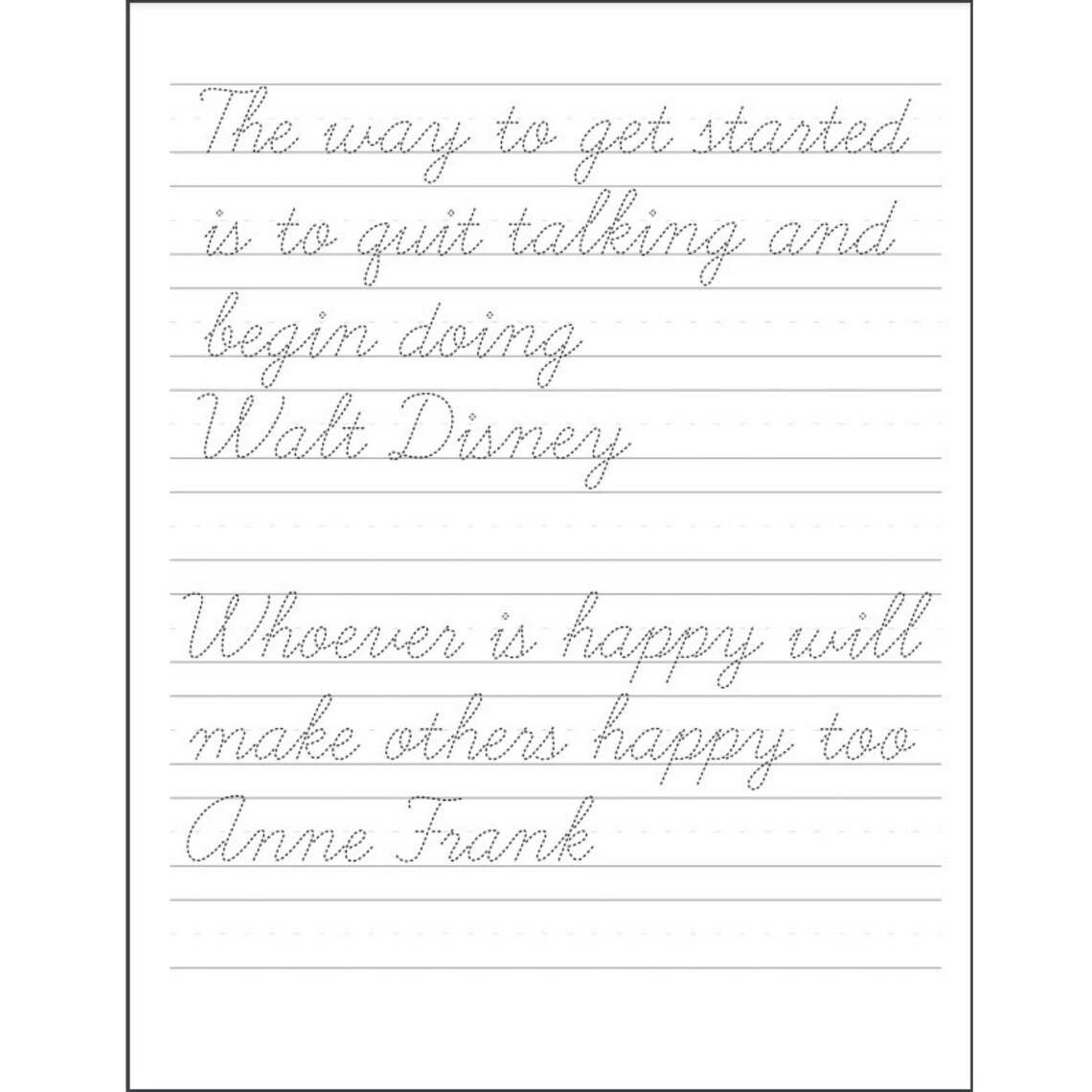 56 Worksheets for Cursive Words Inspirational Quotes Jokes - Etsy