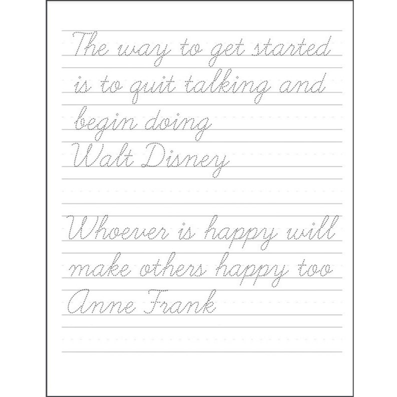 56 Worksheets for Cursive Words, Inspirational Quotes, Jokes for Kids ...