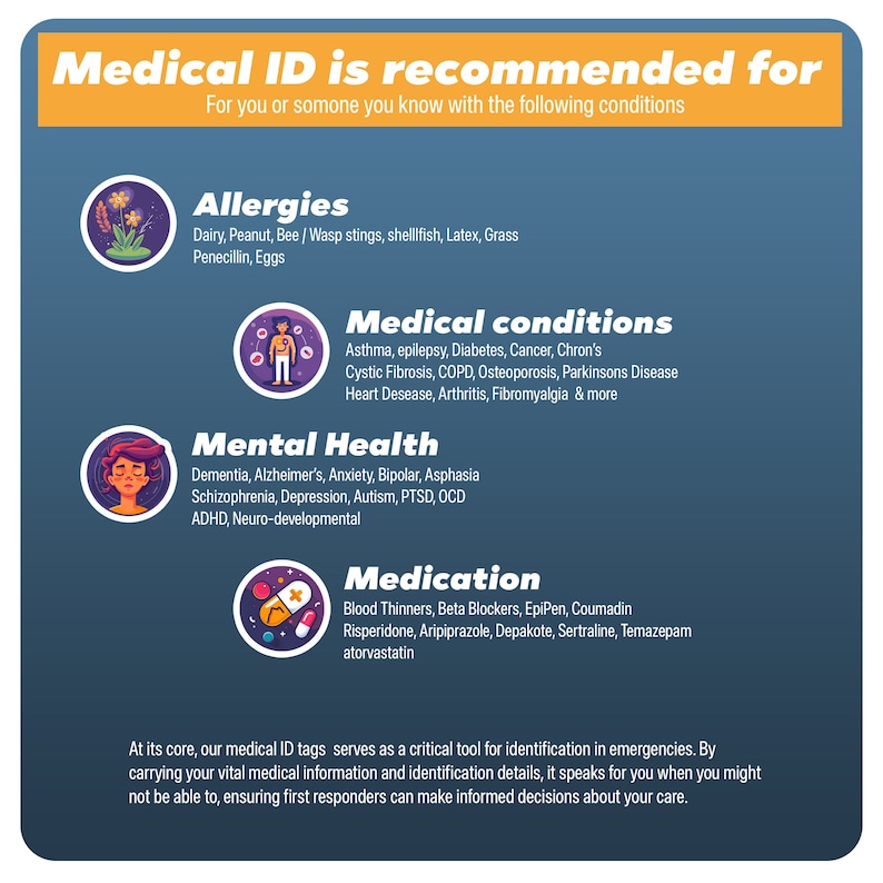 Smart Qr Code Emergency Medical Alert Tag, Medical Id Alert ...