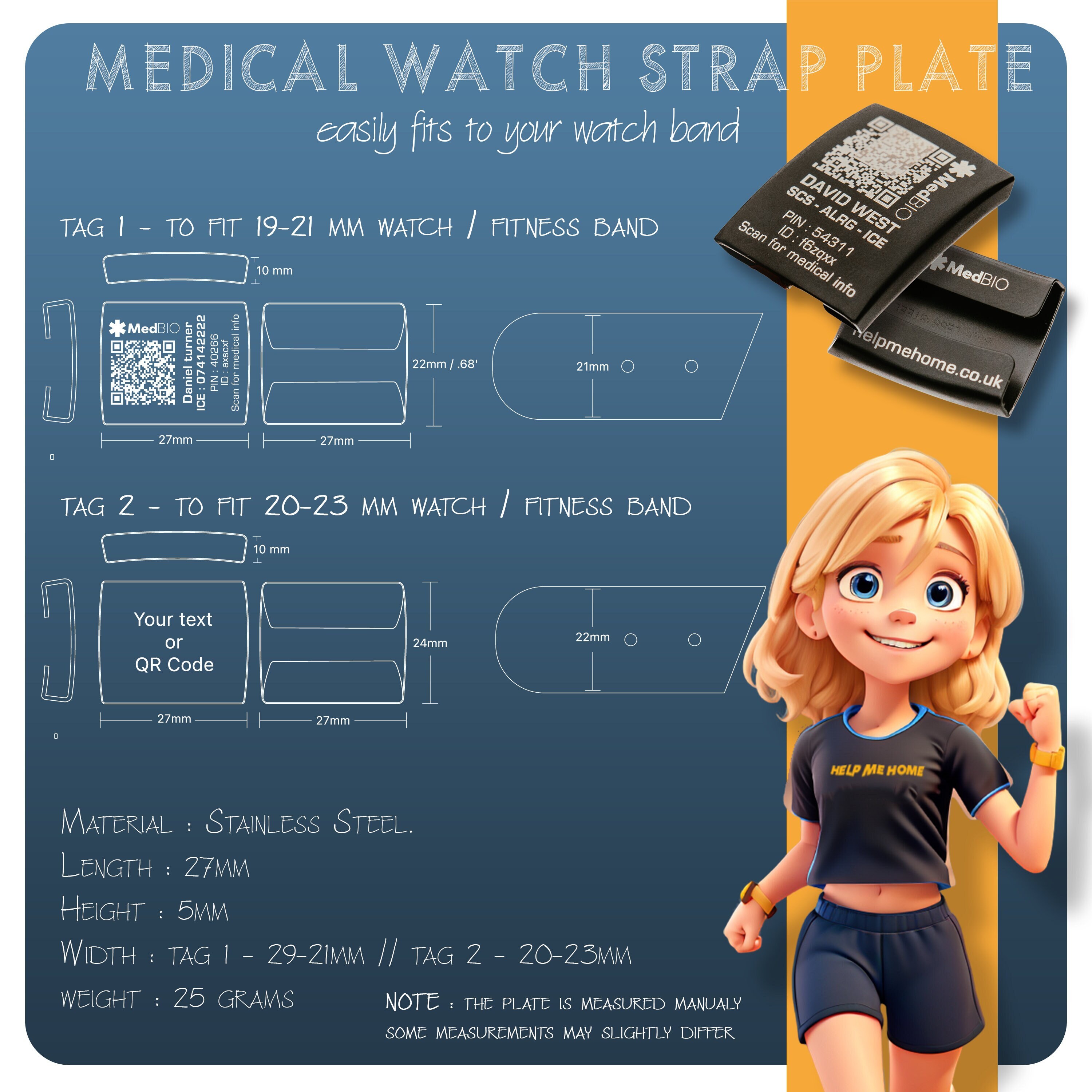 Smart Qr Code Emergency Medical Alert Tag, Medical Id Alert ...