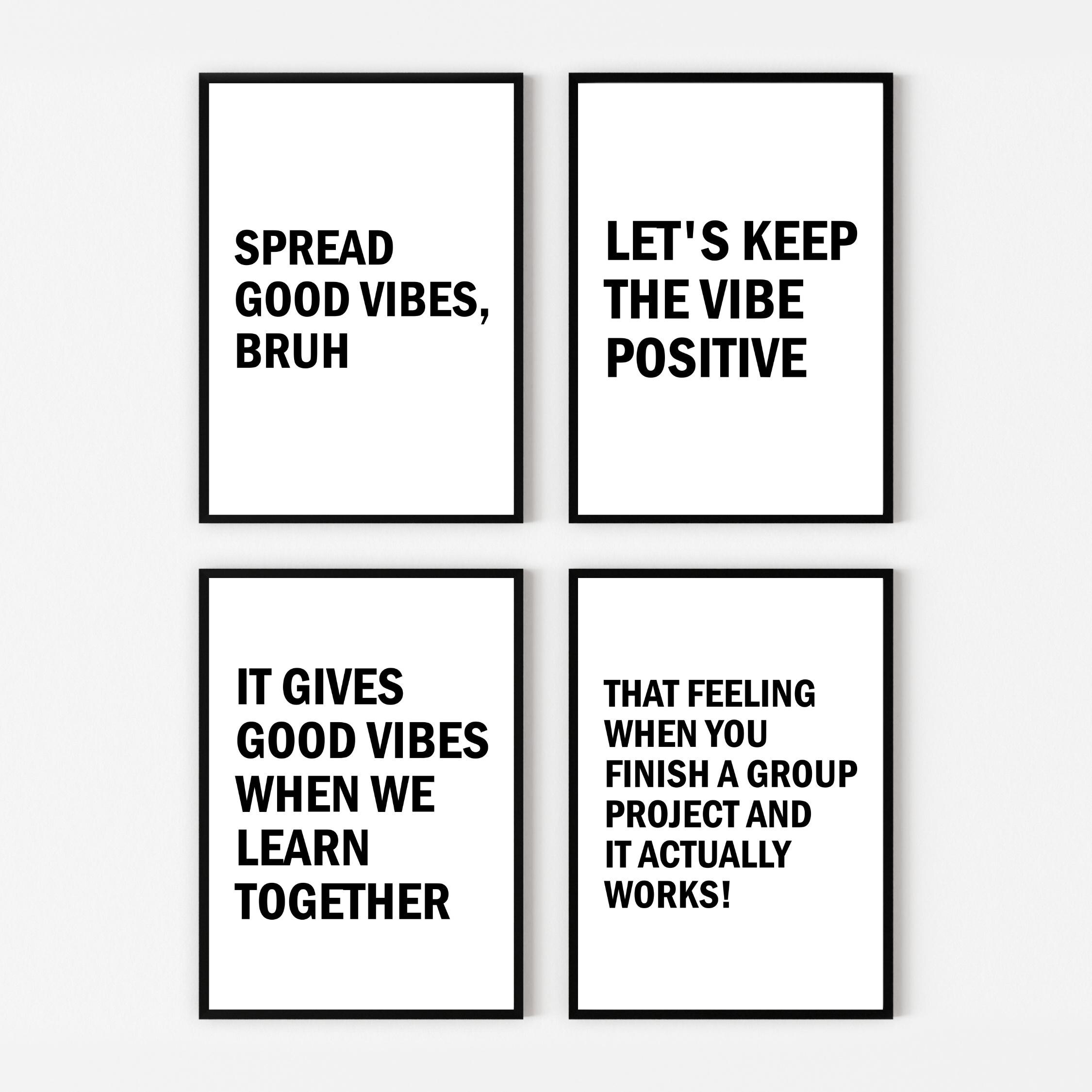 24 Set Classroom Slang Posters Bundle, Printable Classroom Poster Bruh ...